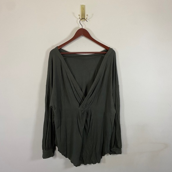 Free People | Tops | Free People Shimmy Shake Top Army Green Ribbed ...